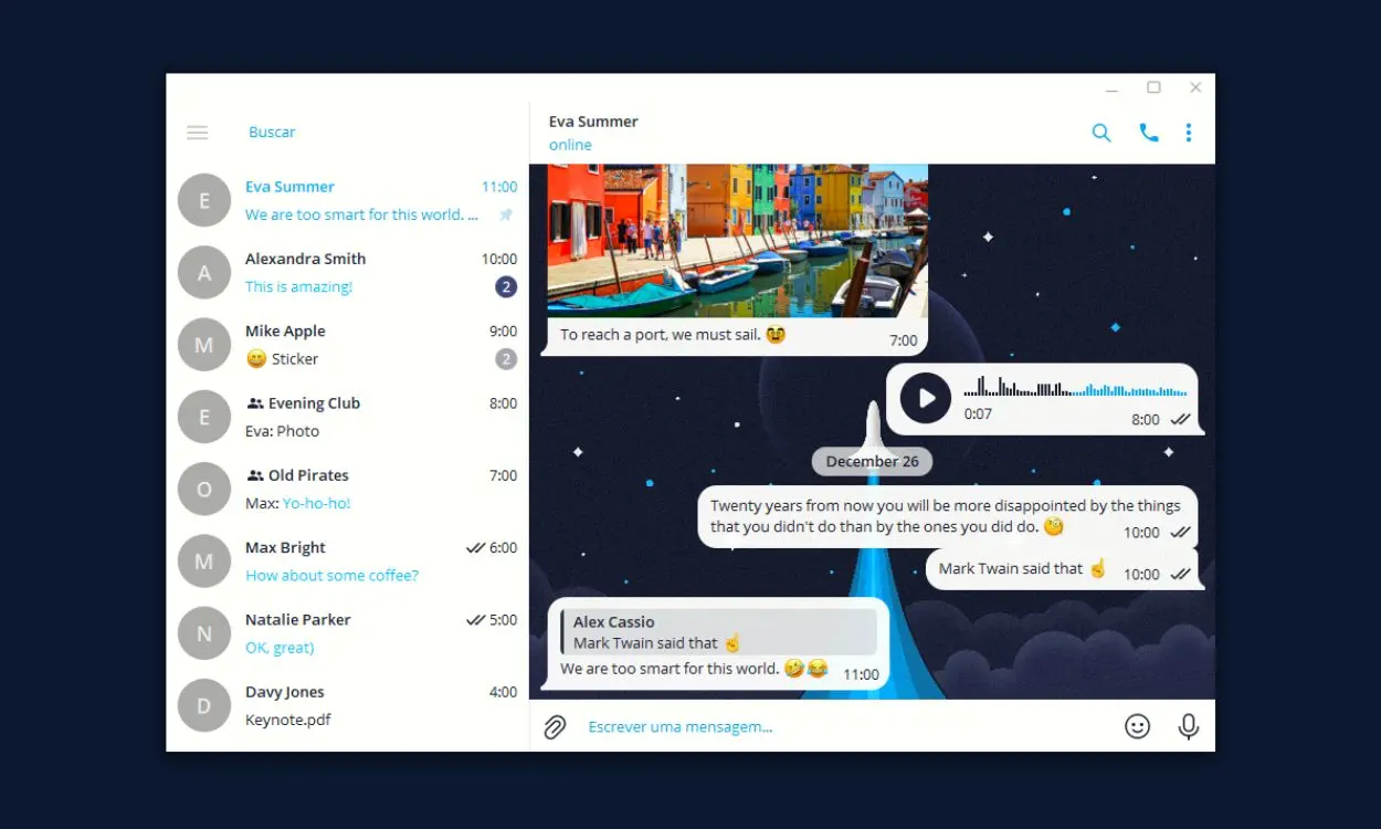 Flugzeugthema für Telegram Desktop - Play Guías